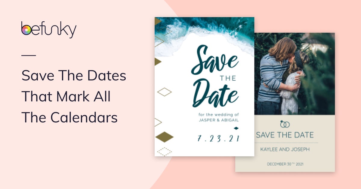 Save The Dates | Printable Save the Date Cards by BeFunky