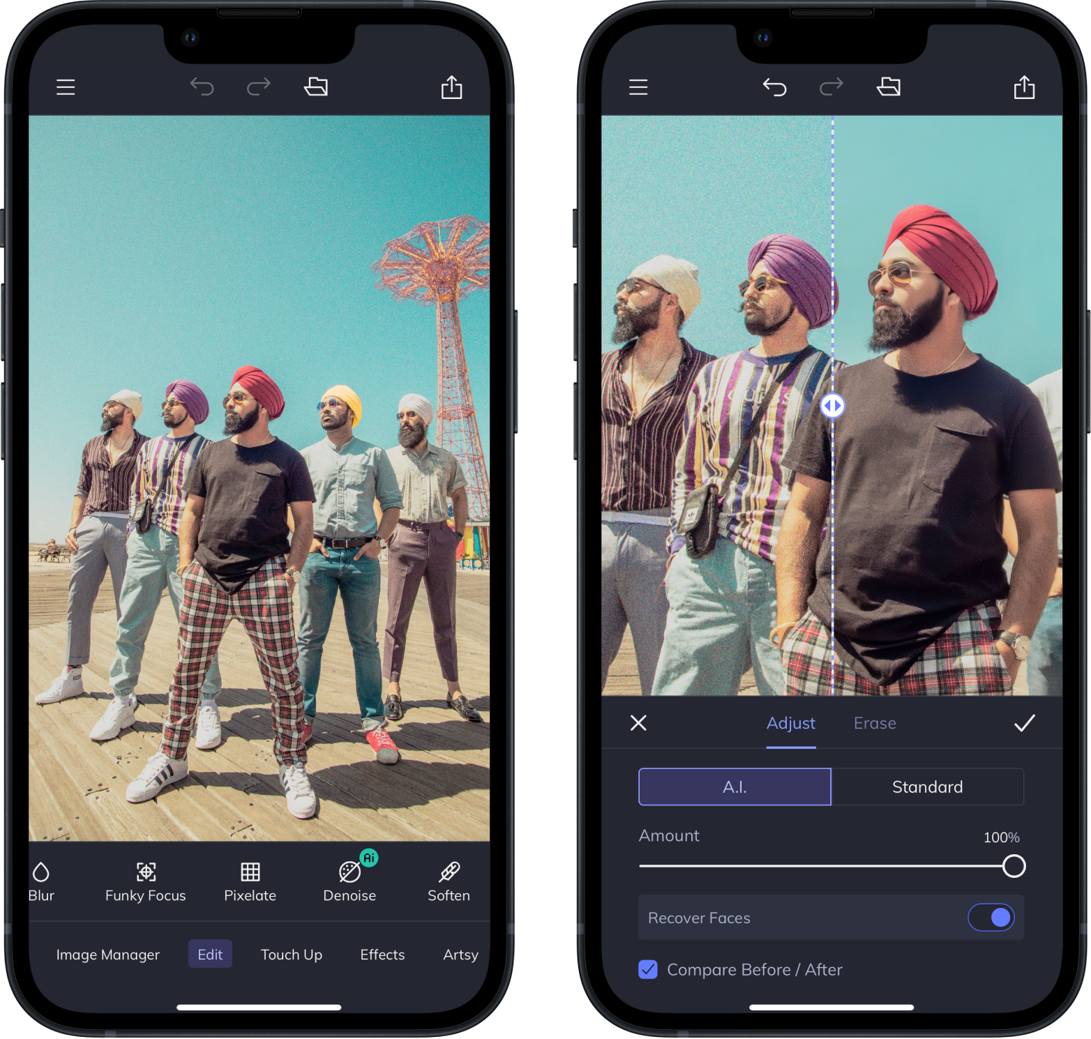 Denoise AI - BeFunky: Remove Noise From Photos in One Click