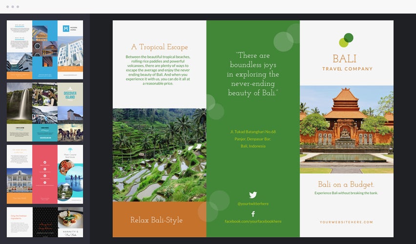 Brochure Maker | BeFunky: Free Online Brochure Templates