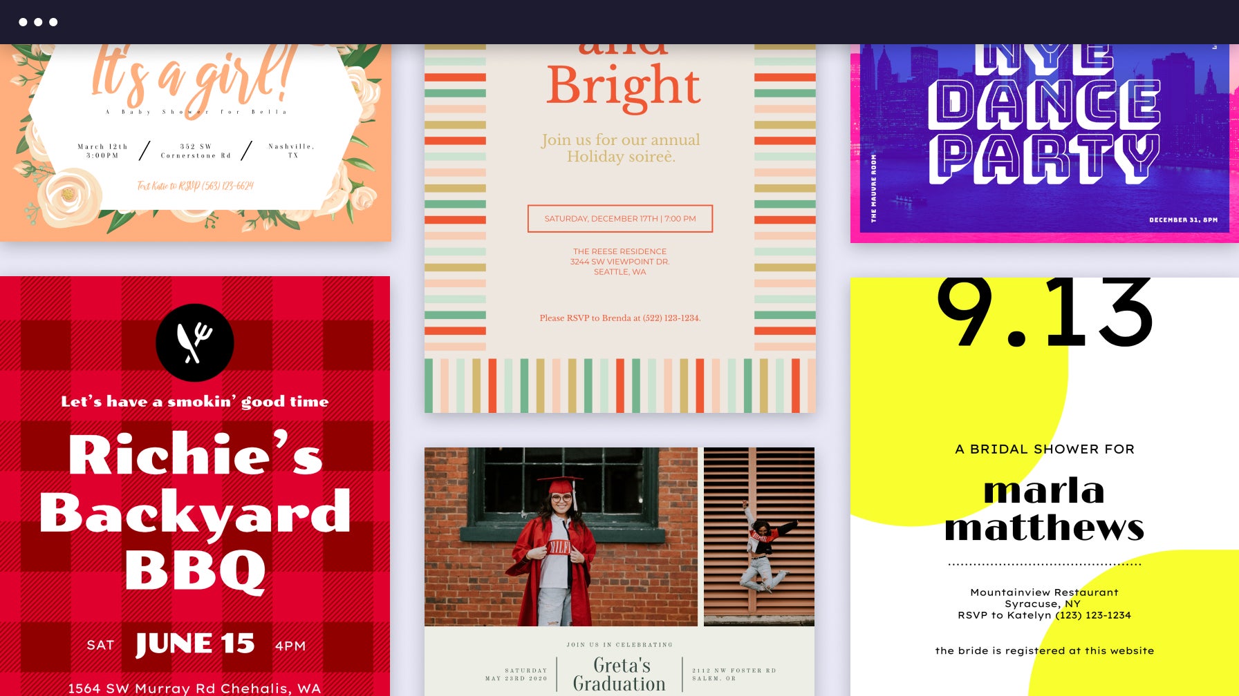 Invitation Maker | Online Invitation Templates