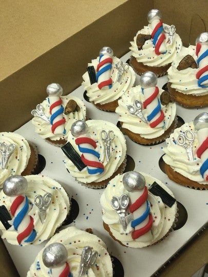 Barber themed cupcakes by Courtnibrown17 | BeFunky Photo Editor