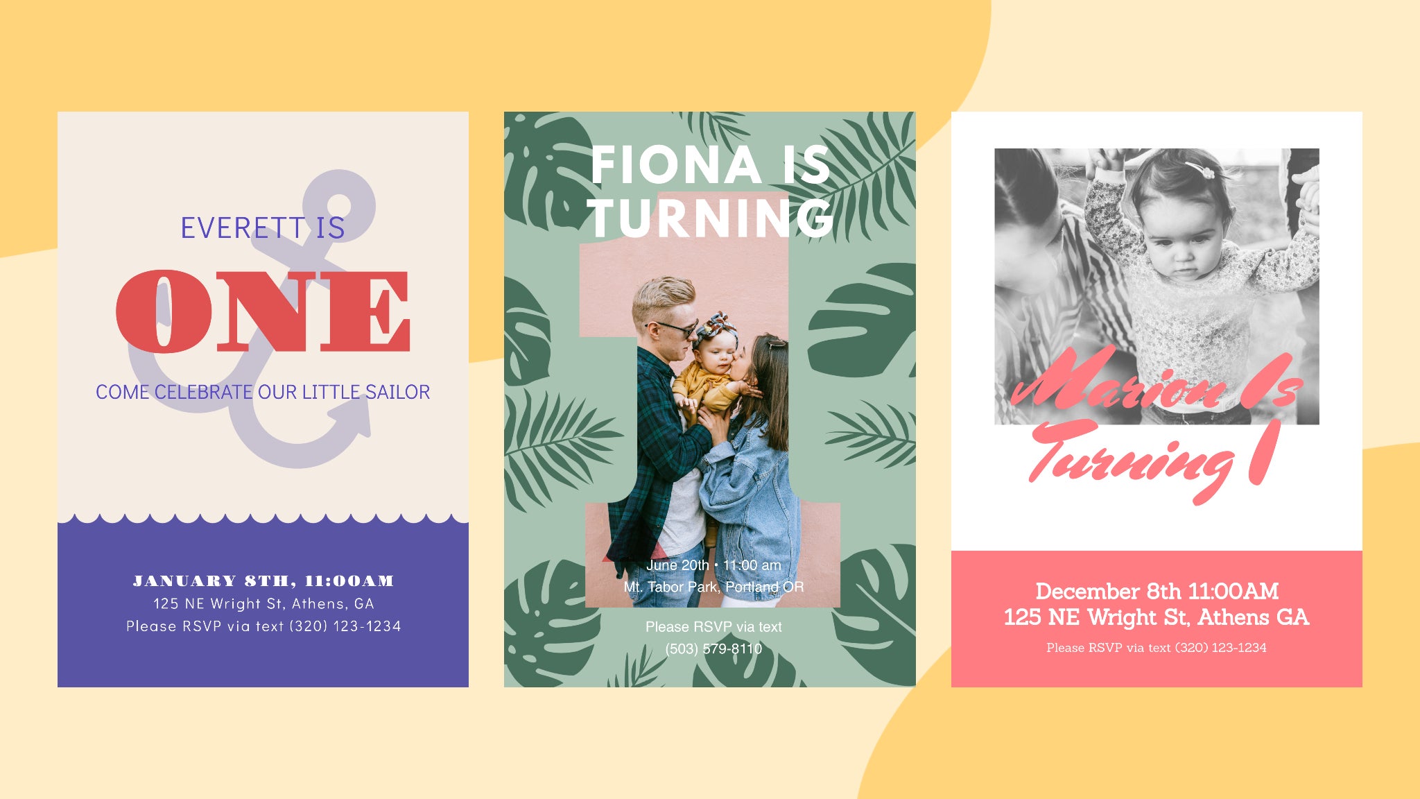 Graphic Design Birthday Invitation