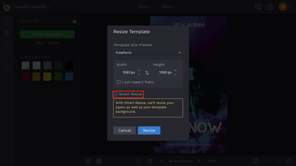 Now You Can Resize Design Templates With Ease | Learn BeFunky