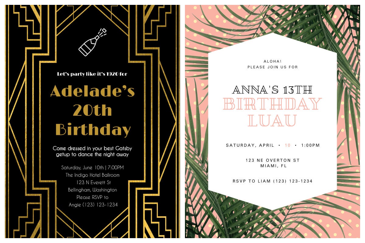 The Perfect Birthday Invitation Templates for Every Kind of Party ...
