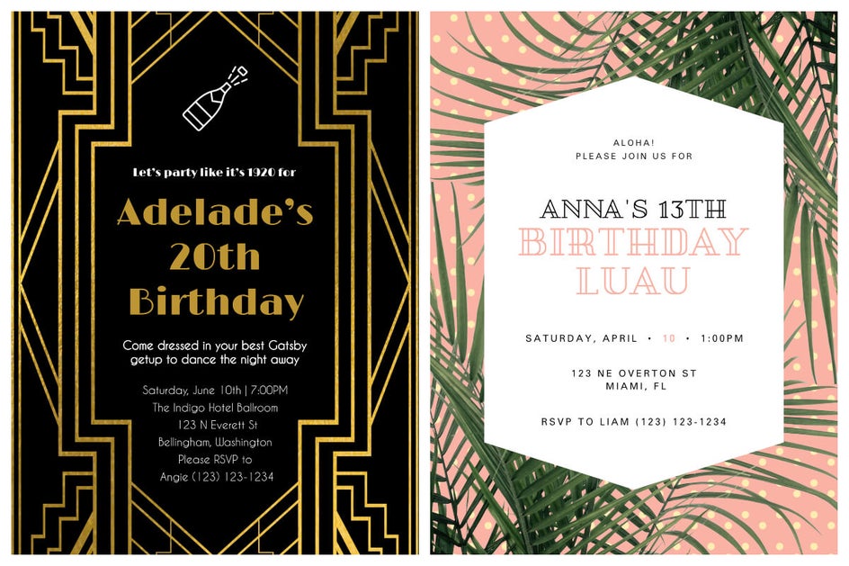 The Perfect Birthday Invitation Templates for Every Kind of Party ...