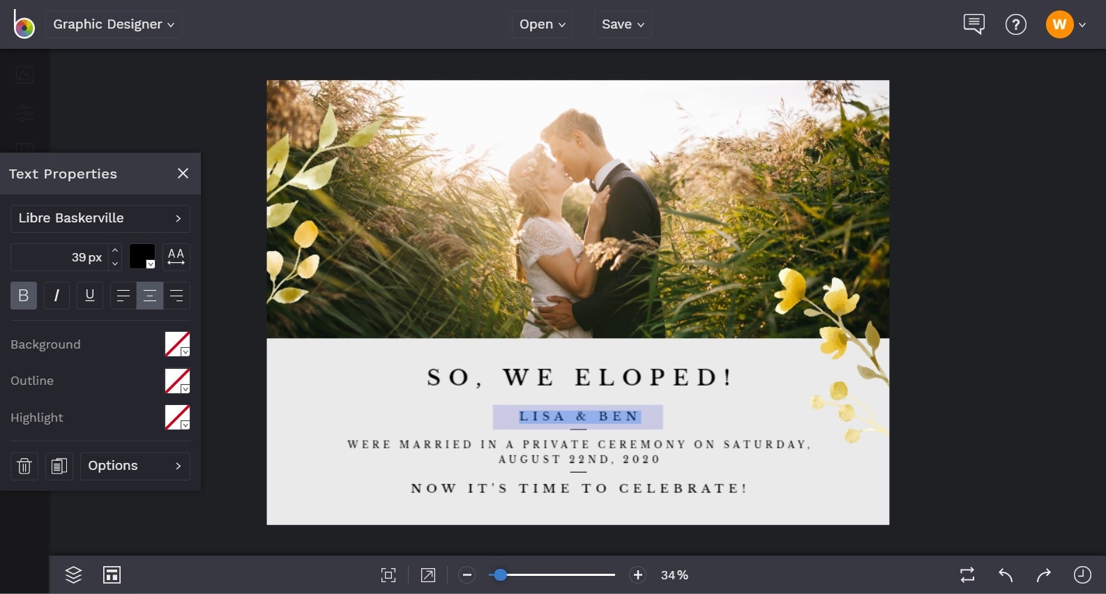 Beautiful Elopement Announcement Templates for Sharing the Big News ...