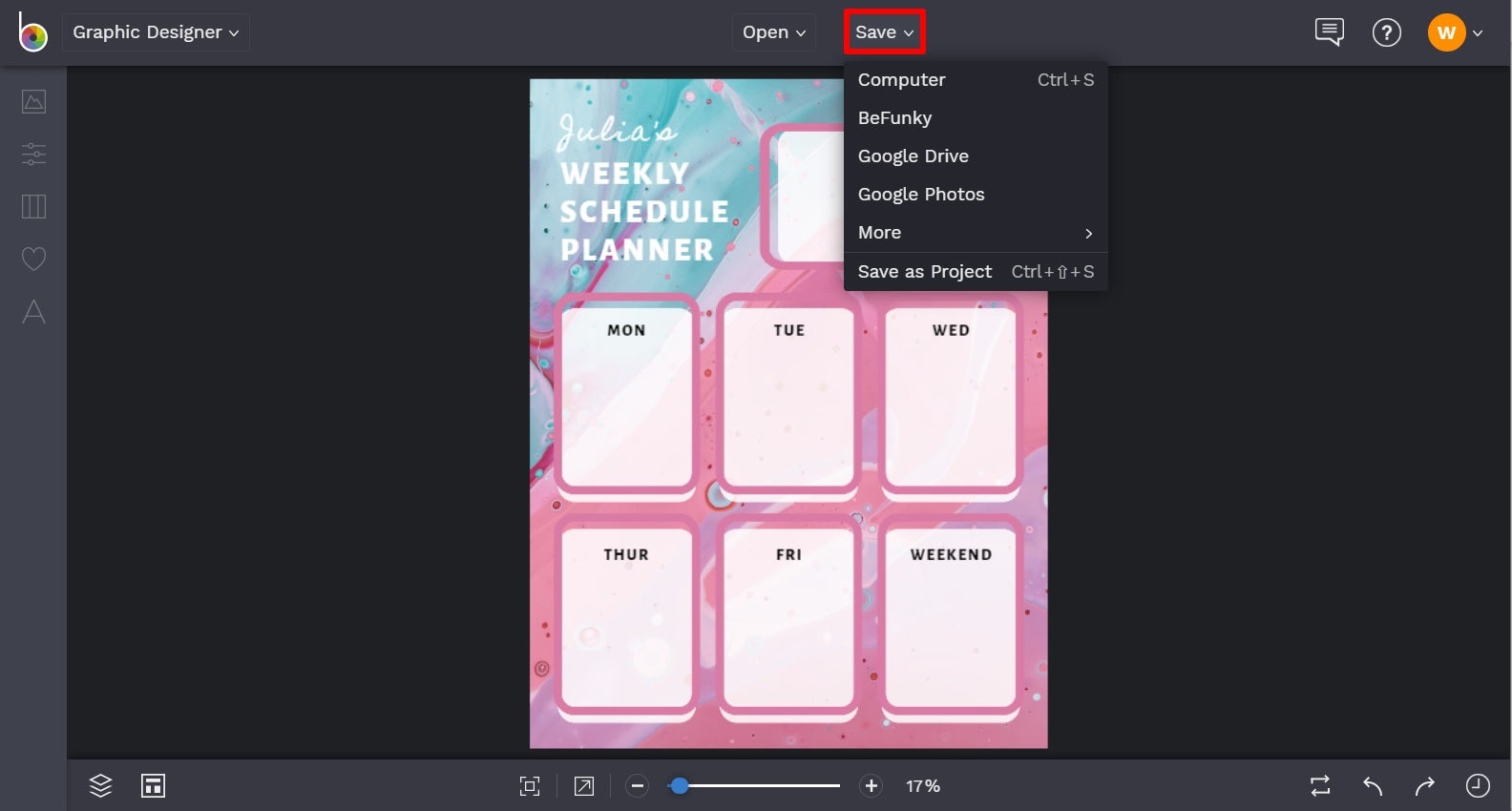 How to Create a Custom Weekly Schedule Planner | Learn BeFunky