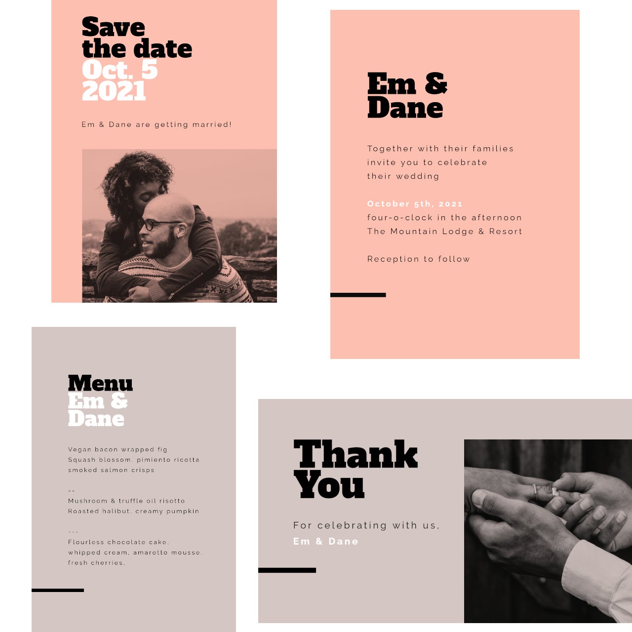 Creative and Customizable Wedding Invitation Sets | Learn BeFunky