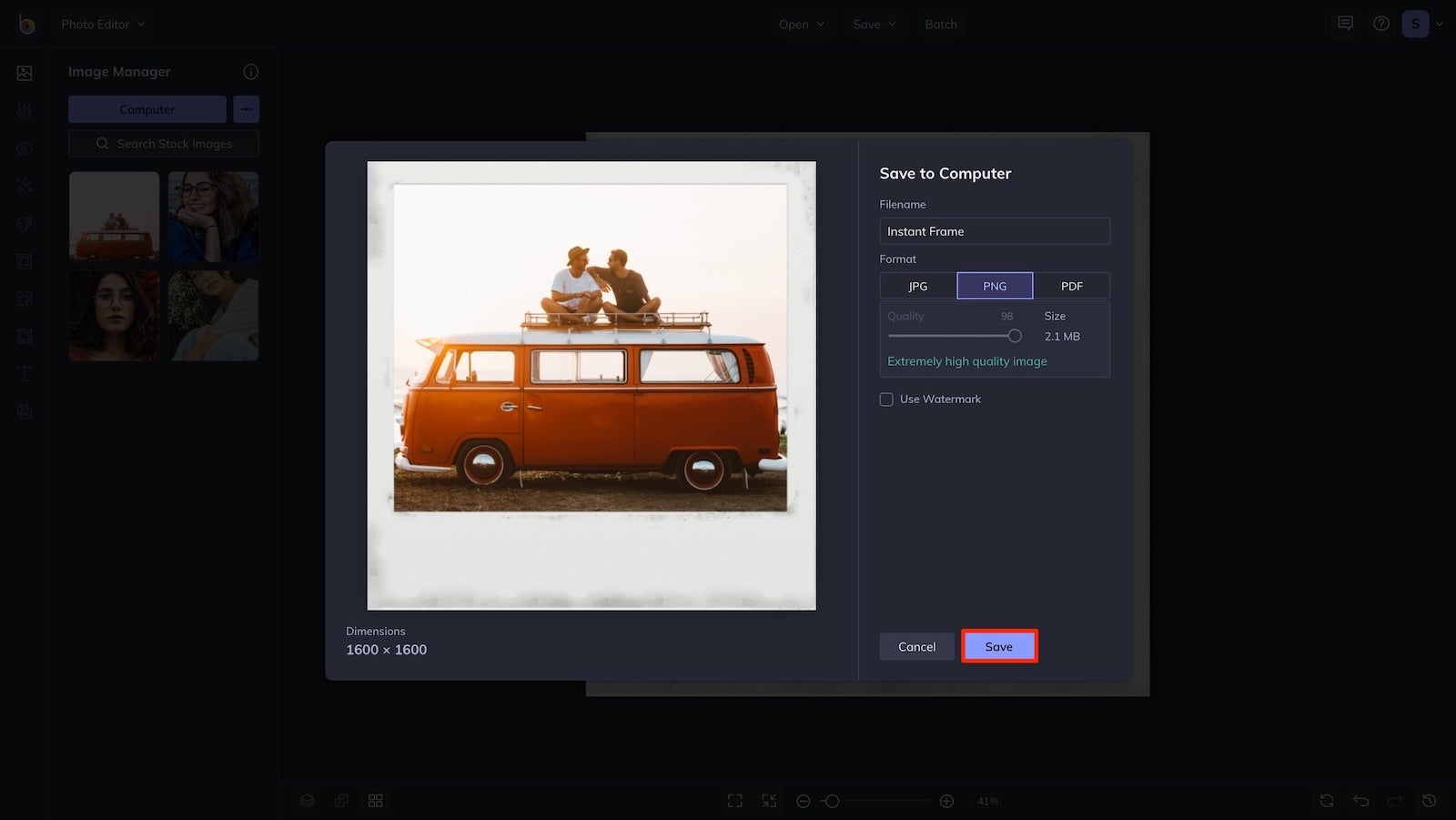 Add a Digital Frame to Your Photo | Learn BeFunky