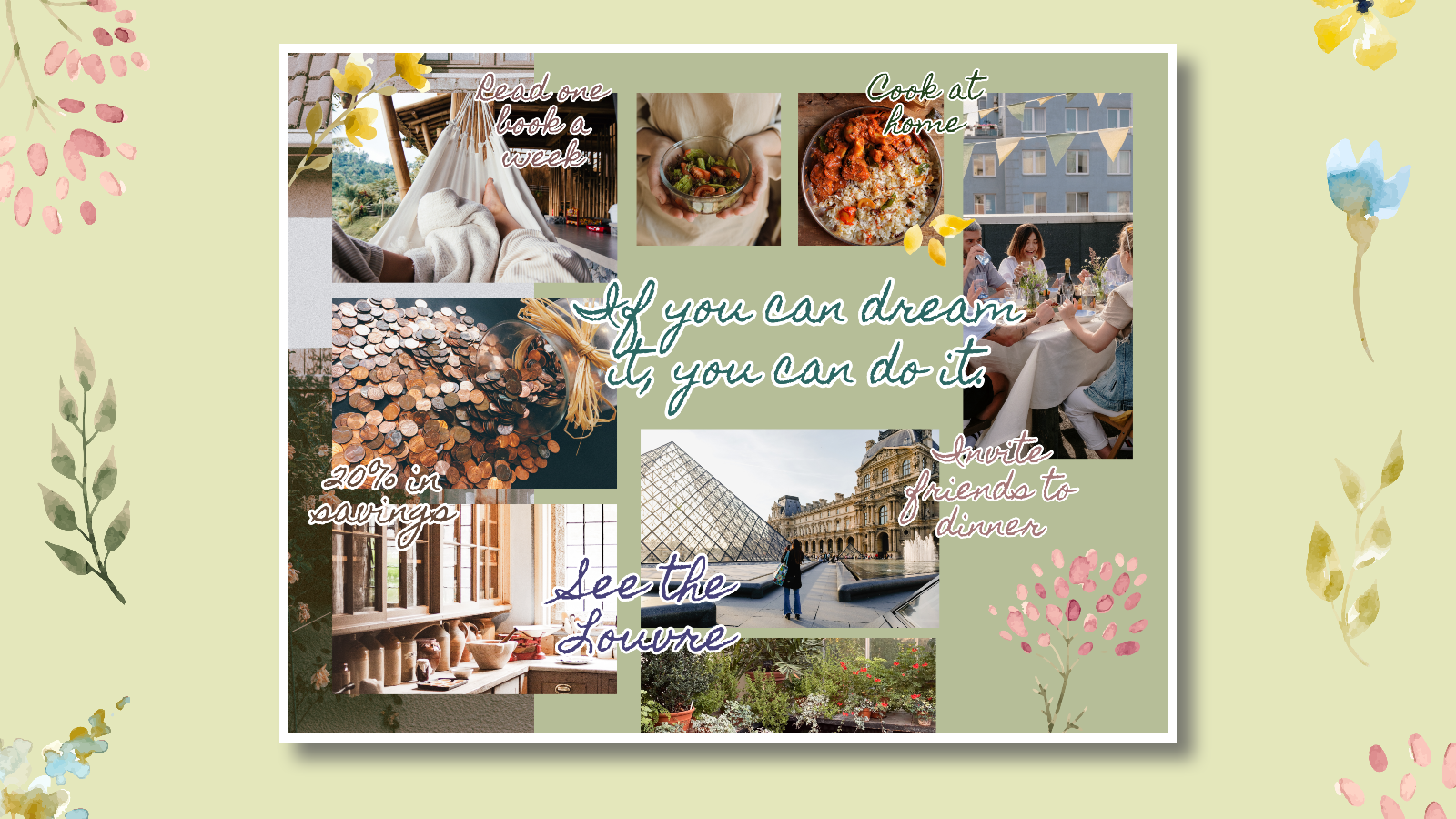 Stick to Your Resolutions With a New Year’s Vision Board | Learn BeFunky