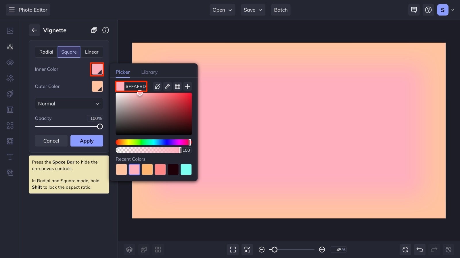 Create a Gradient Background With the Vignette Tool | Learn BeFunky