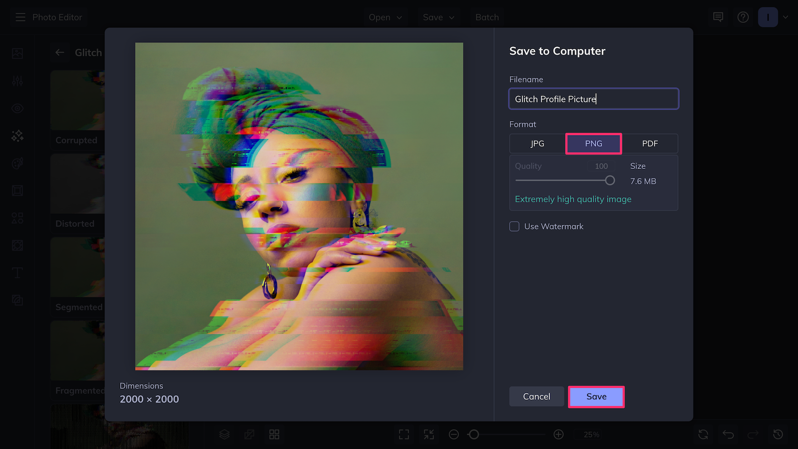 How to Create a Glitch Profile Picture | Learn BeFunky