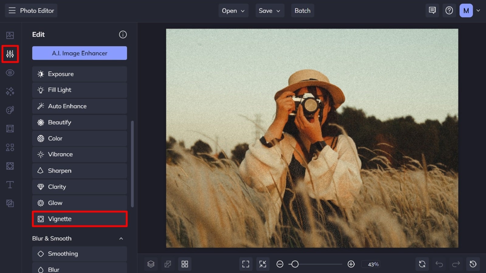 Vignette Effect Online