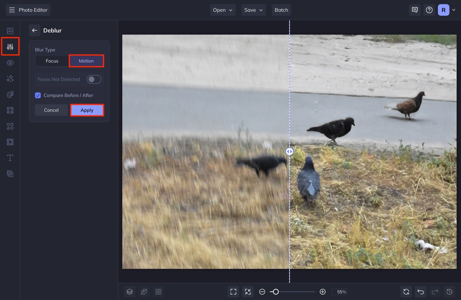 Our Guide for Fixing Motion Blurs With the Deblur AI Tool | Learn BeFunky