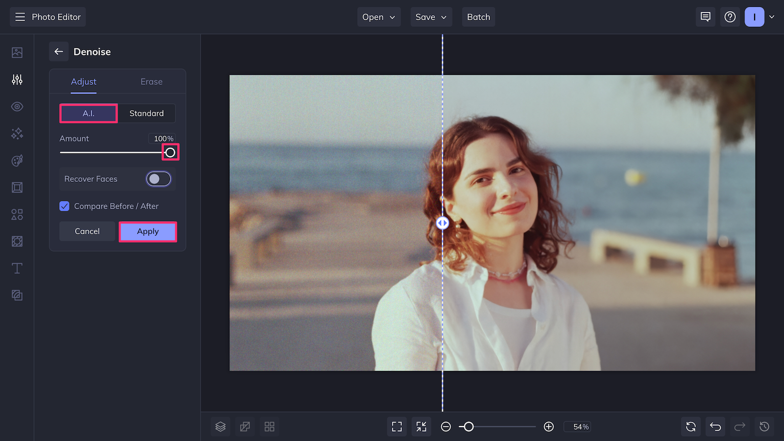 How to Reduce Image Noise With the Denoise Tool | Learn BeFunky