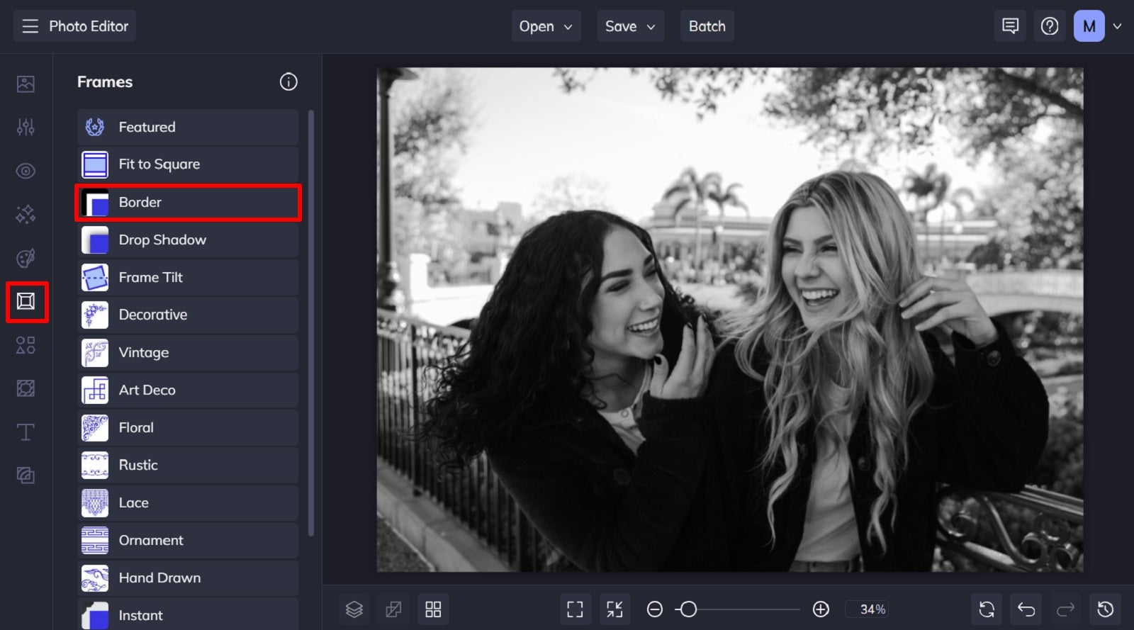 How to Add a Matte Photo Border to Your Image | Learn BeFunky