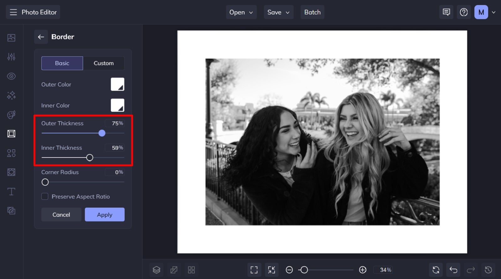 How to Add a Matte Photo Border to Your Image | Learn BeFunky
