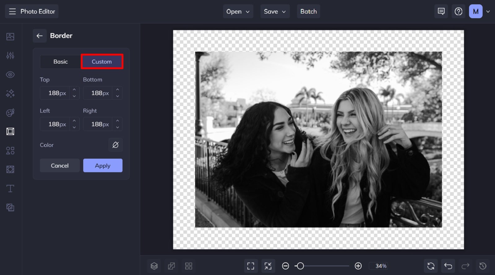 How to Add a Matte Photo Border to Your Image | Learn BeFunky