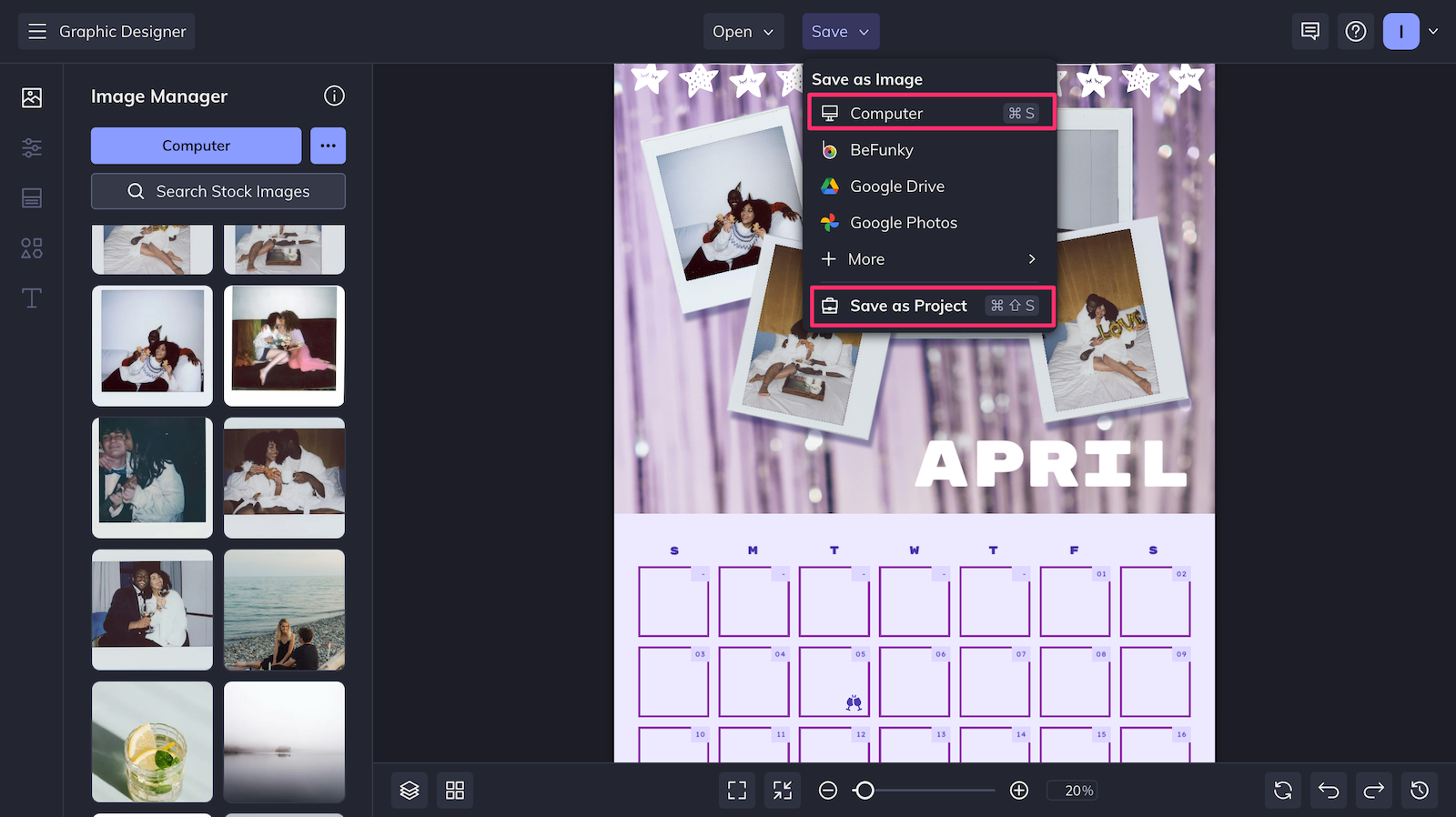 How to Make a Customized Printable Calendar | Learn BeFunky