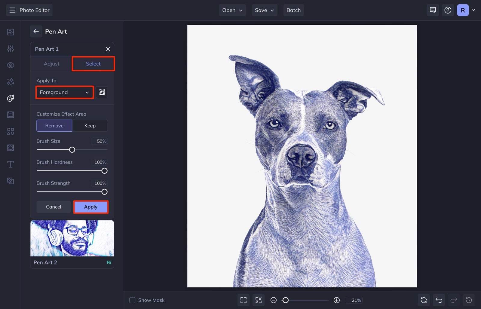 How to Turn a Portrait of My Dog Into a Drawing | Learn BeFunky