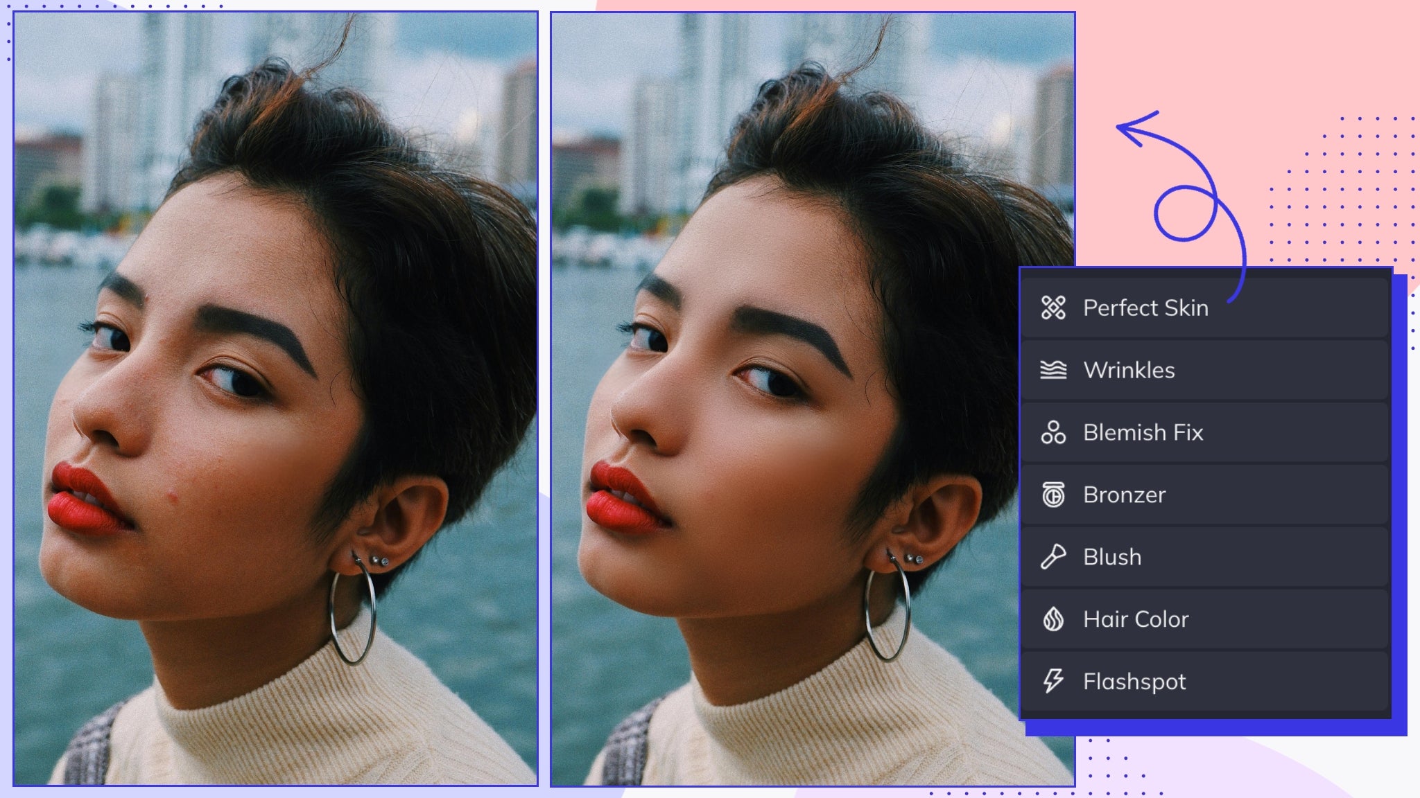 Learn the Basics of Retouching Skin and Hair With BeFunky’s Touch Up Tools | Learn BeFunky