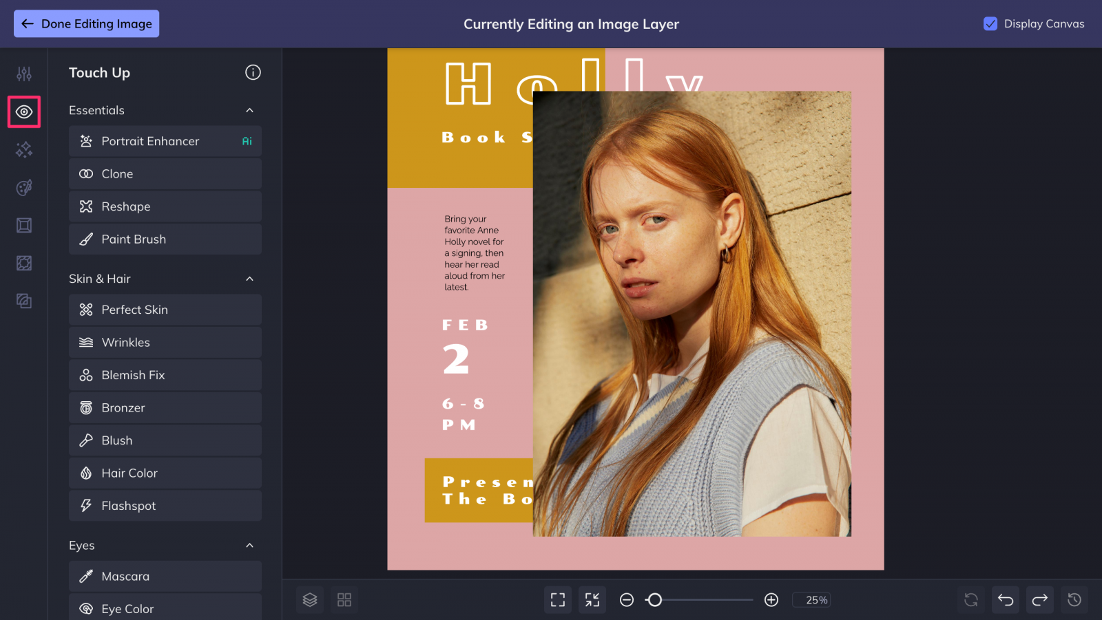 Enhance Portraits in Your Designs With Touch Up Tools | Learn BeFunky